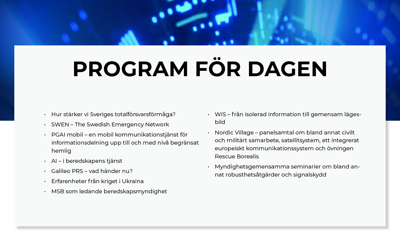 Dagen för samhällsviktiga kommunikationstjänster – 11 november